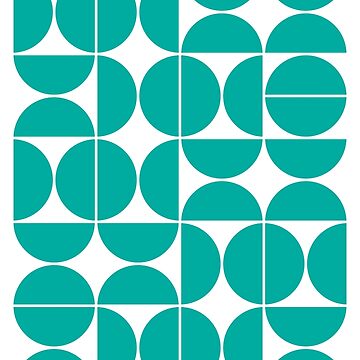 "Mid Century Modern Geometric 04 Turquoise" Art Print for Sale by ...