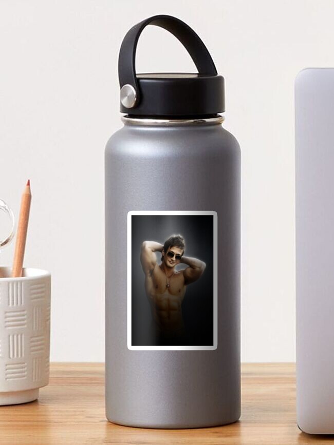 "Male model Aiden" Sticker for Sale by MaleVision | Redbubble
