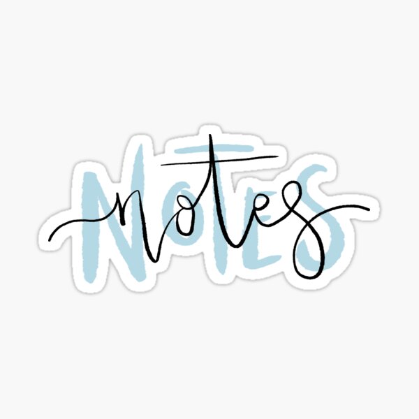 "Notes Blue" Sticker for Sale by EllieSlaney | Redbubble
