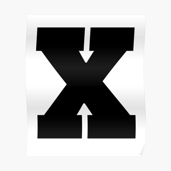 "Alphabet X (Uppercase letter x), Letter X" Poster for Sale by ...