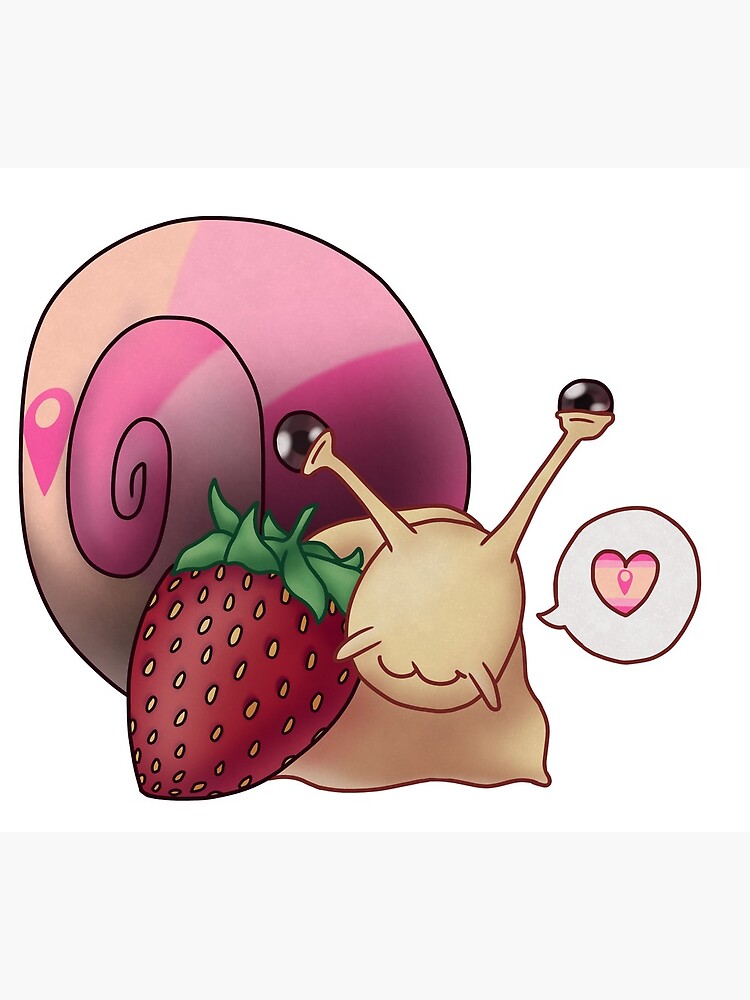 "Finsexuelle Finromantic Strawberry Pride Schnecke" Fotodruck von ...