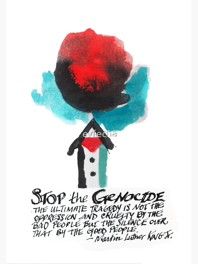 "Stop the Genocide" Art Print for Sale by eviecha | Redbubble