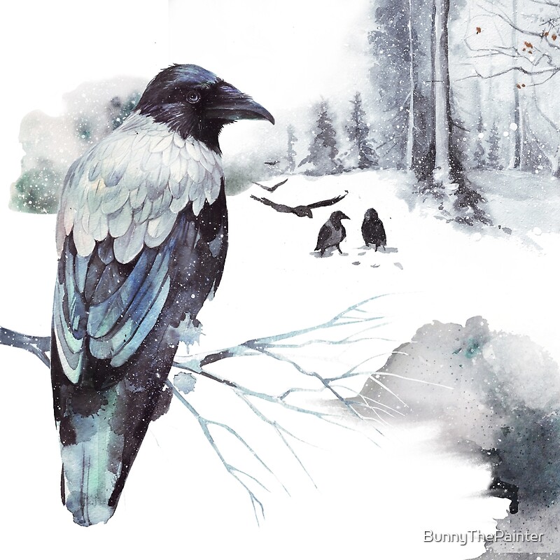 "Cryptical Crows In The Whispering Winter Woods" by BunnyThePainter ...