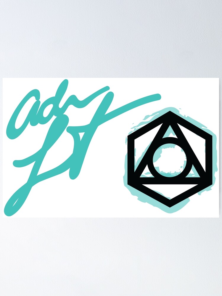 "Adam Lambert - Signature + TOH Symbol" Poster by nicolesarge | Redbubble