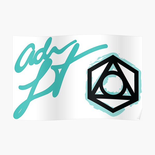 "Adam Lambert - Signature + TOH Symbol" Poster by nicolesarge | Redbubble