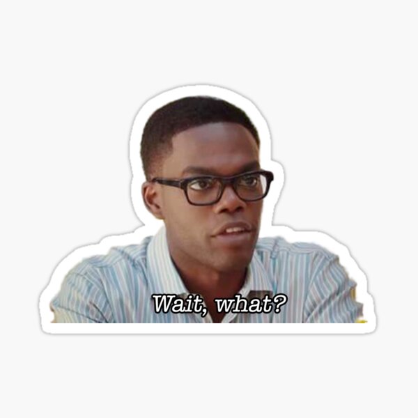 "Wait, what?" Sticker for Sale by fancyvoid | Redbubble