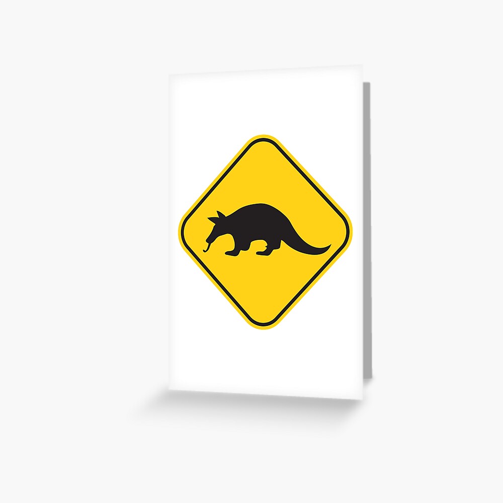 "Anteater crossing/caution road sign!" Greeting Card by ArtBart | Redbubble