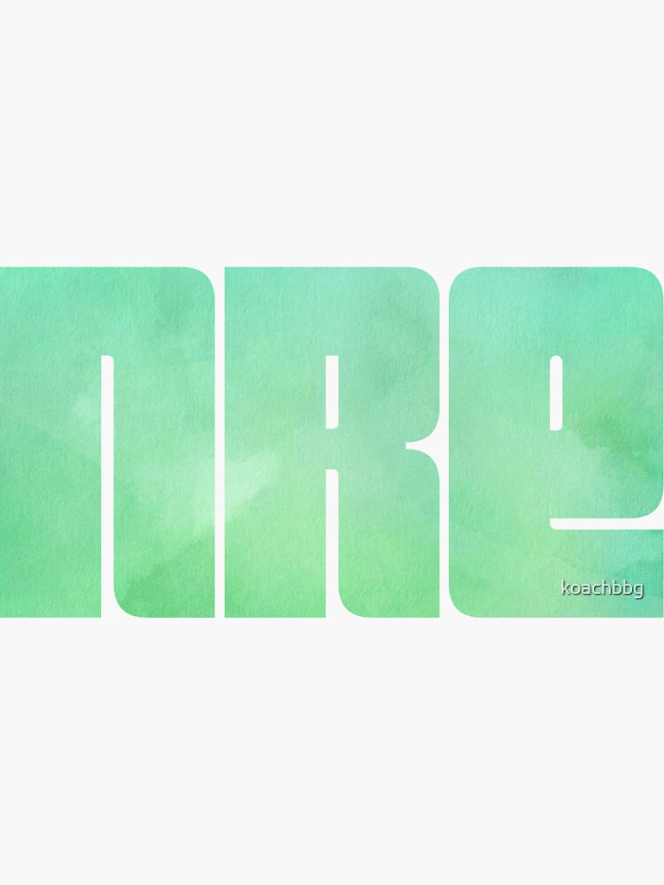 "NRE" Sticker for Sale by koachbbg | Redbubble