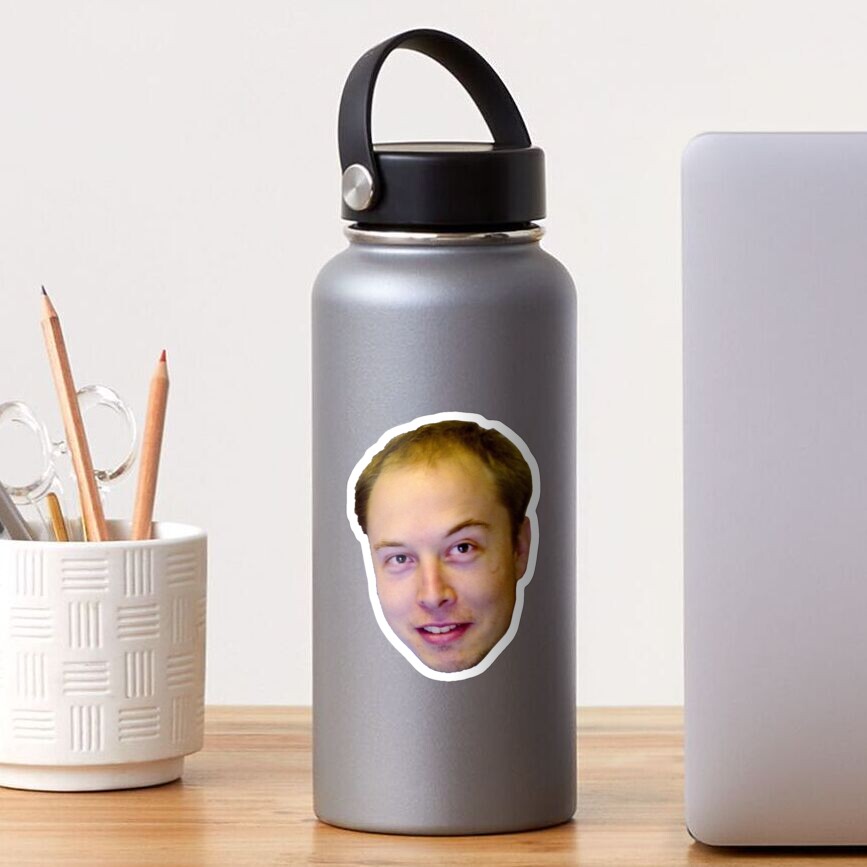 "Elon Musk Bald Meme" Sticker for Sale by KiyomiShop | Redbubble