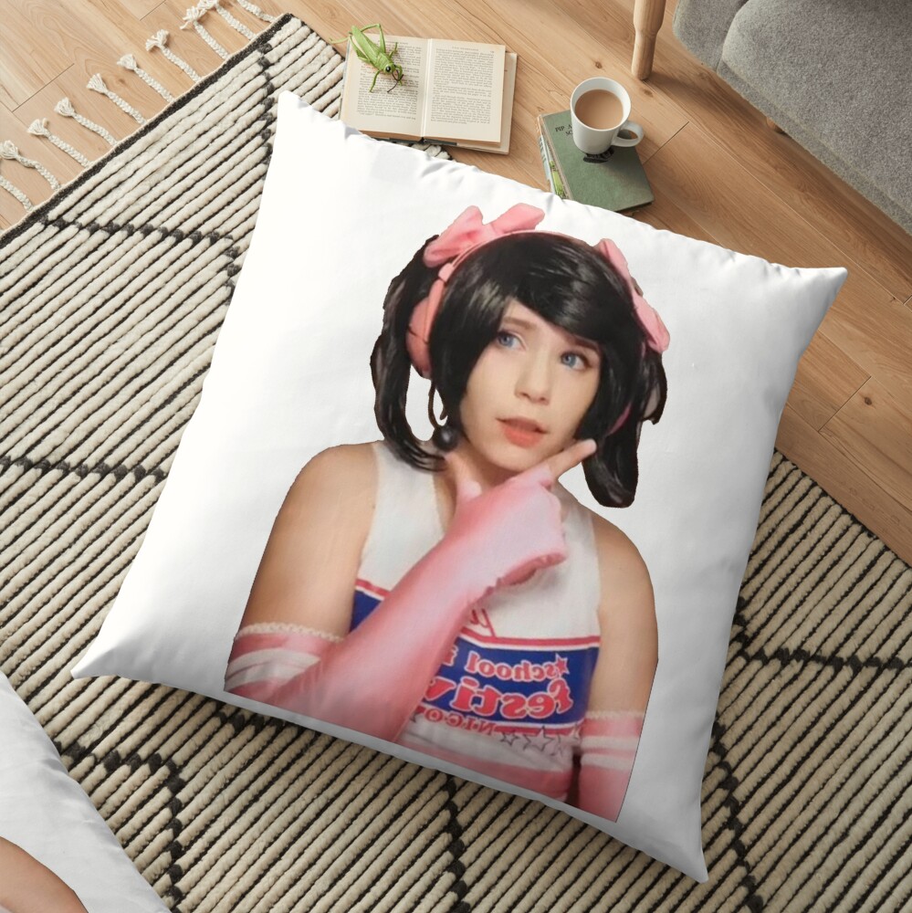 Hit Or Miss Nyannyan Cosplay Tik Tok Meme Floor Pillow By Kiyomishop