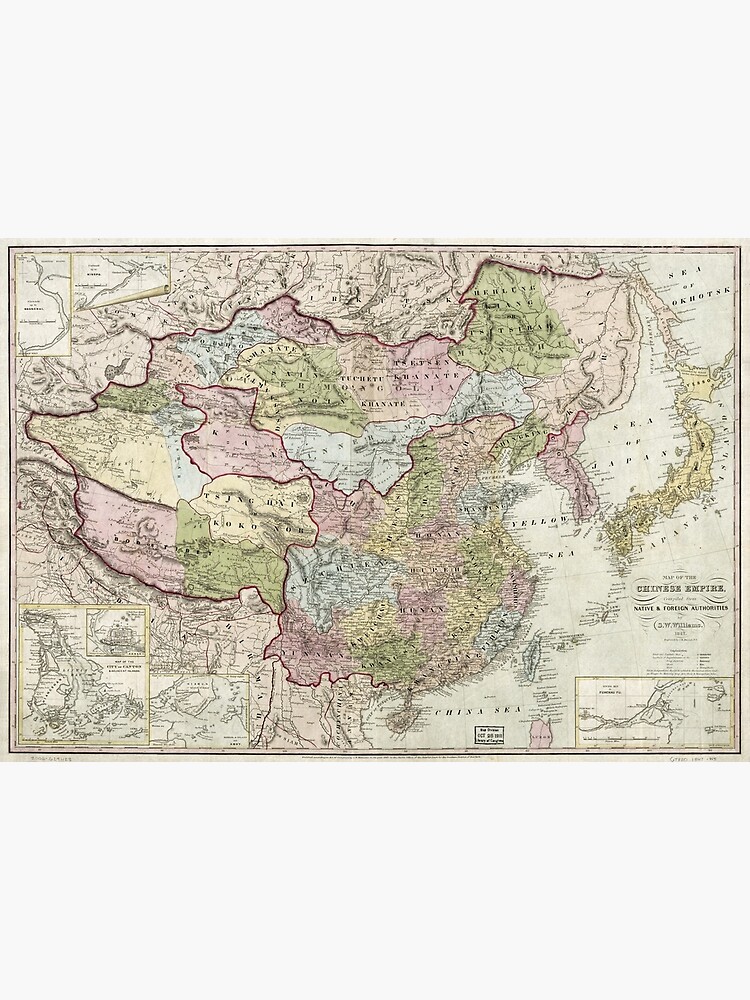 Póster «Mapa del imperio chino (1847)» de allhistory | Redbubble