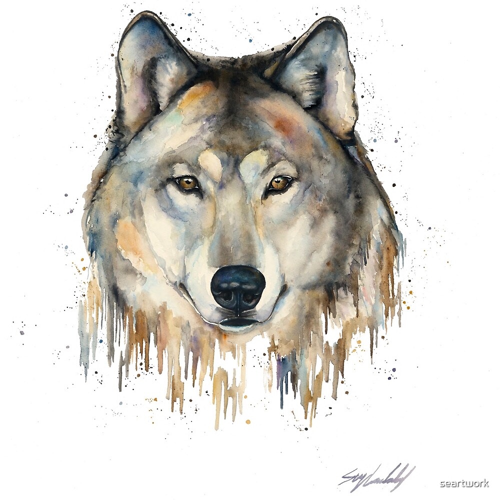 "Wolf Stare" by seartwork | Redbubble