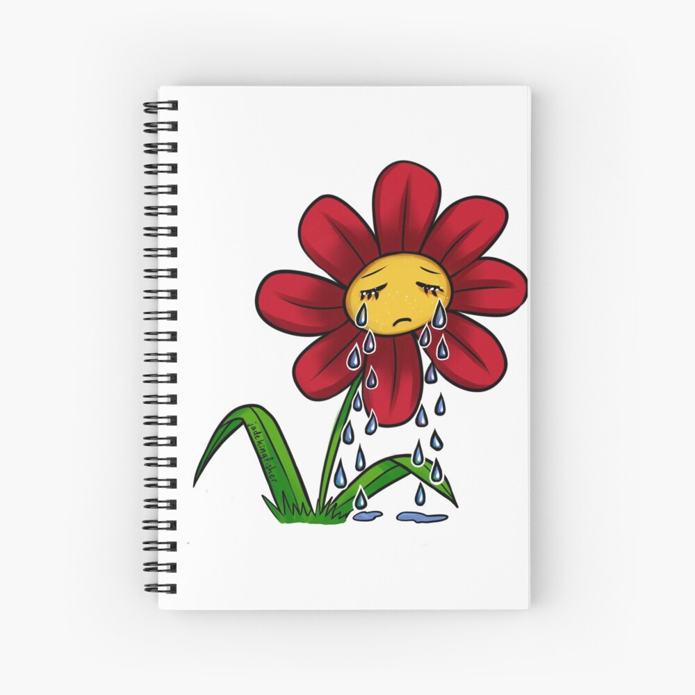 "Sad Flower" Spiral Notebook for Sale by Jadekingfisher | Redbubble