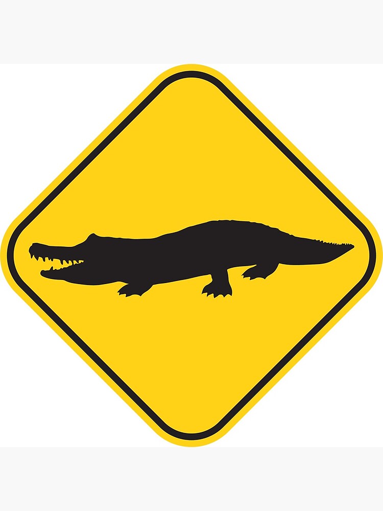 "Alligator crossing/caution road sign!" Photographic Print for Sale by ...