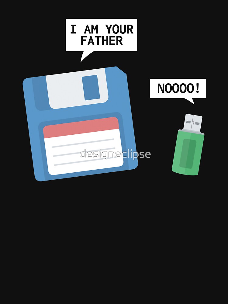 "USB And Floppy Disk I Am Your Father" T-shirt for Sale by ...