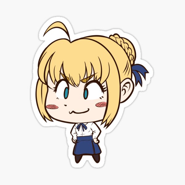 "Chibi Saber" Sticker by stormjang | Redbubble
