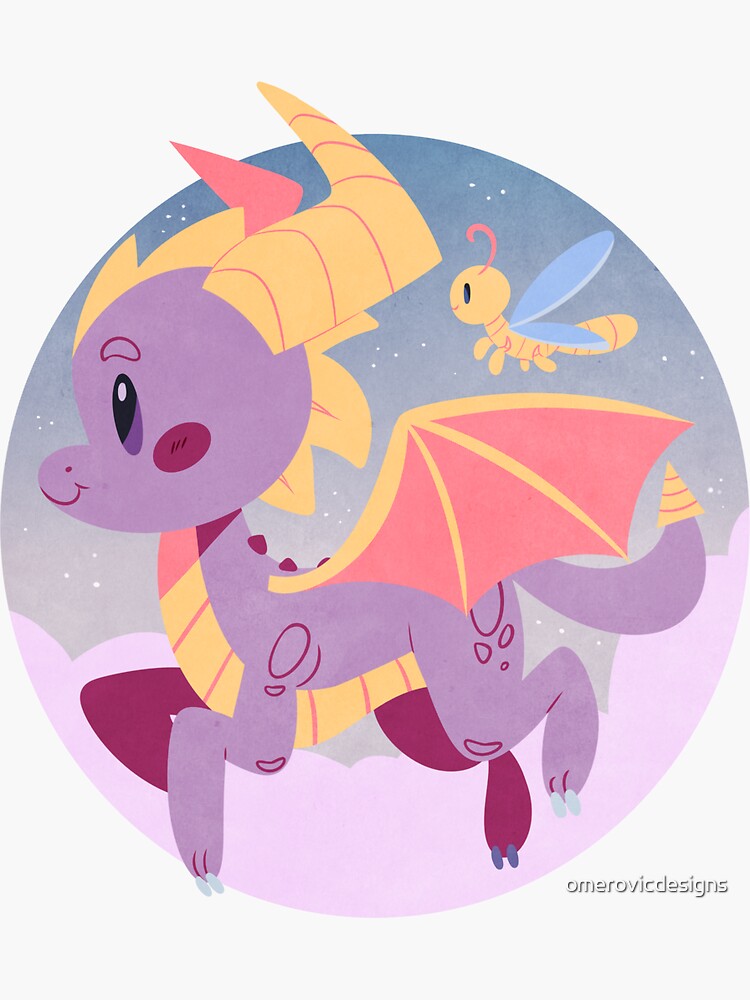 "Spyro the Dragon" Sticker for Sale by icedgreentea | Redbubble