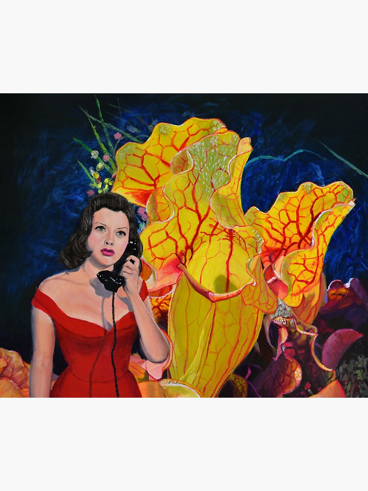 "Sci fi surreal huge carnivorous plant with retro woman" Sticker by ...