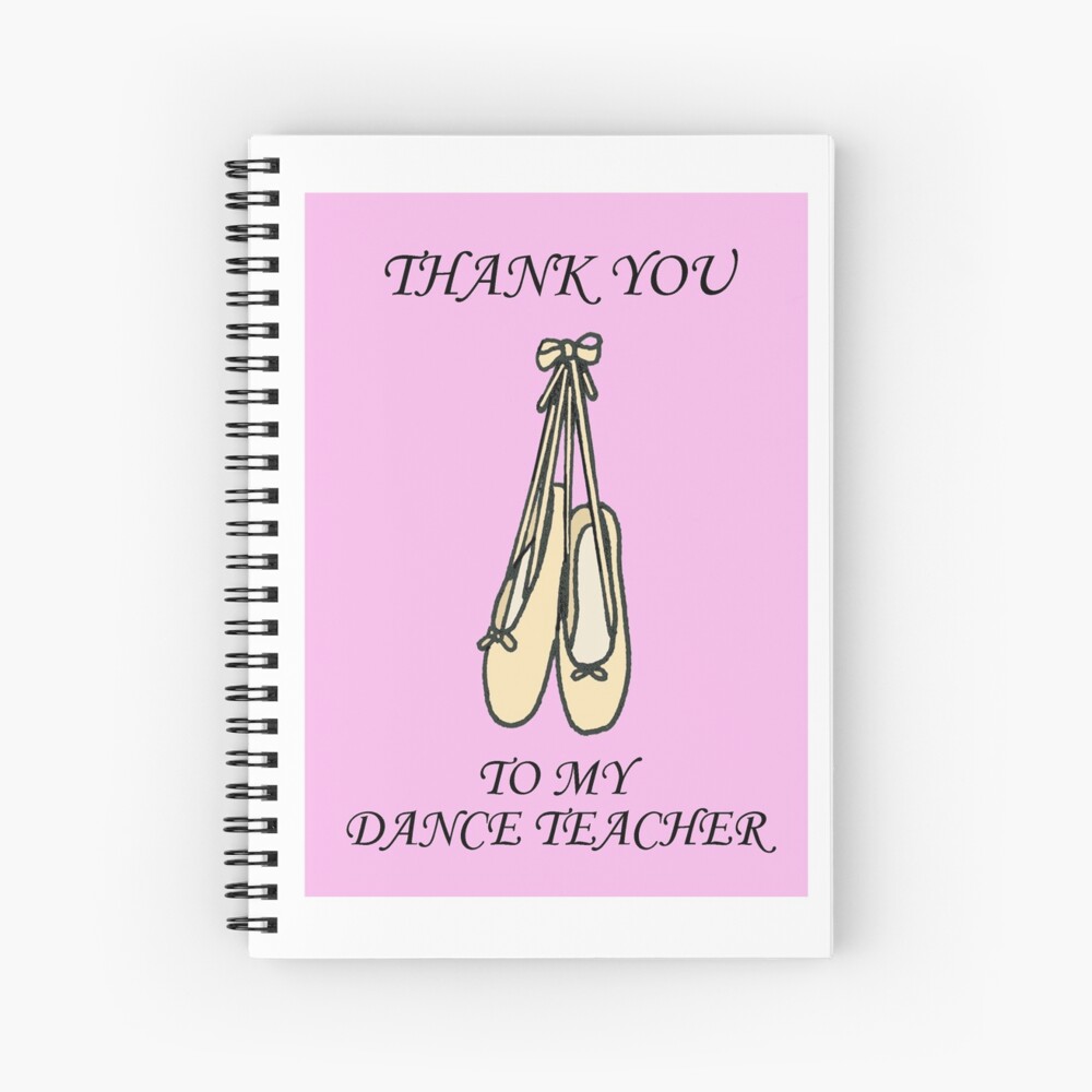 "Thank You to My Dance Teacher Ballet Shoes" Greeting Card for Sale by ...
