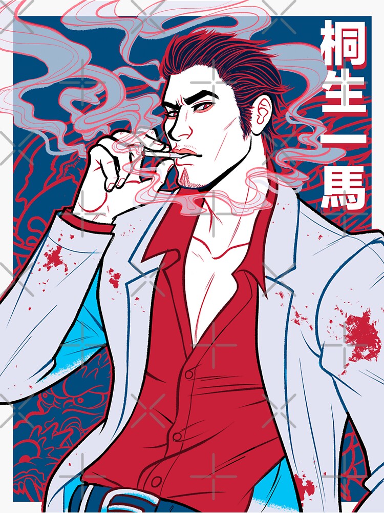 "dragon of dojima" Sticker for Sale by jakface | Redbubble