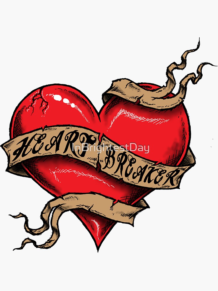 "Heartbreaker" Sticker for Sale by InBrightestDay | Redbubble