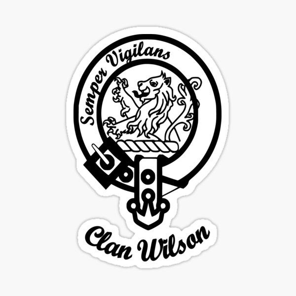 "Clan Wilson Scottish surname last name" Sticker for Sale by BagTown ...