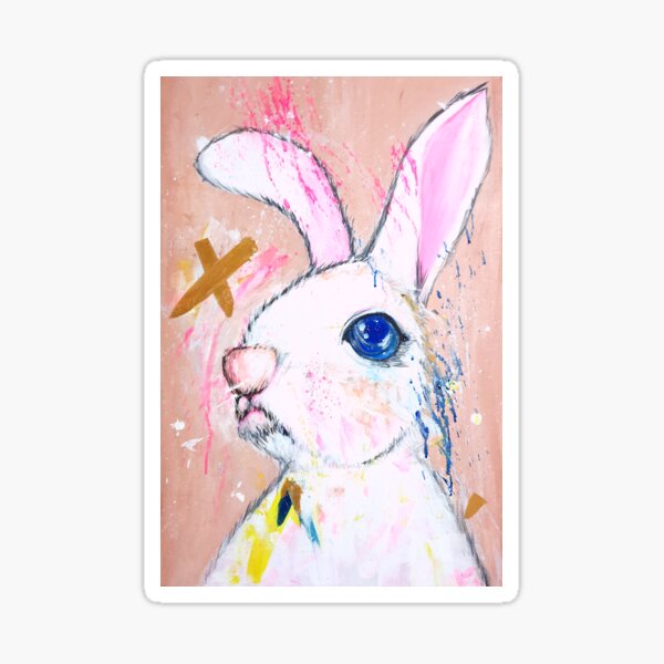 "Pastel Rabbit X" Sticker by aydapadi | Redbubble