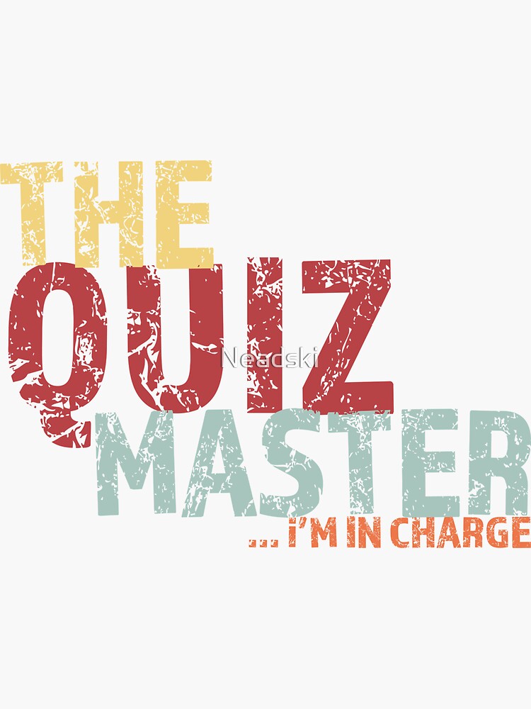 "Quiz master Pub Quiz Team" Sticker for Sale by Neadski | Redbubble