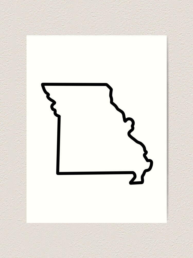 "Missouri State Outline" Art Print for Sale by chocmusings | Redbubble