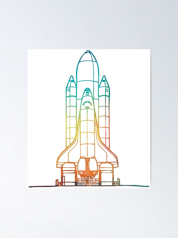 "Rainbow space ship " Poster by AdiDsgn | Redbubble