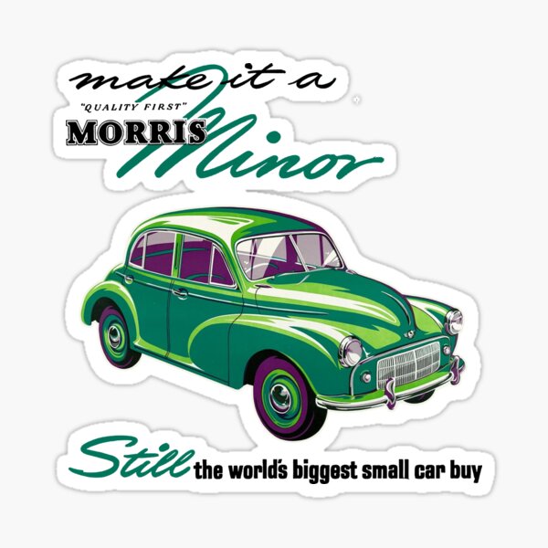 "MORRIS MINOR" Sticker by ThrowbackMotors | Redbubble