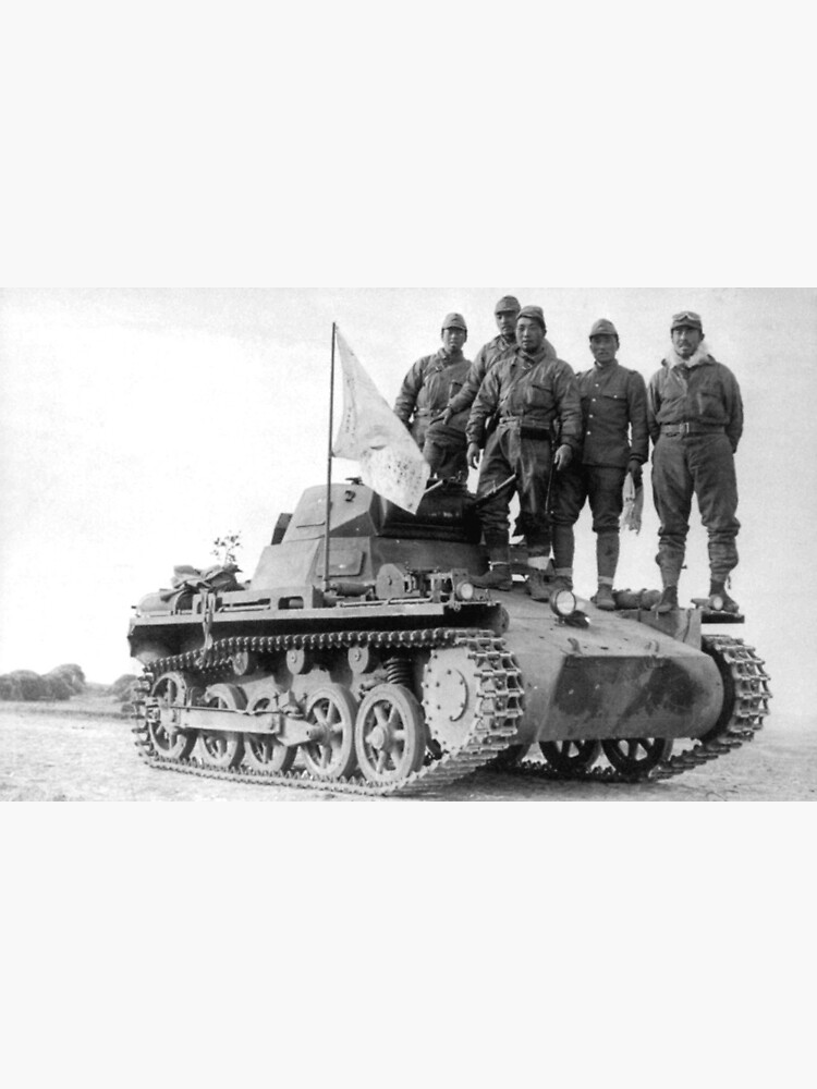 "Japanese Troops Posing On A Captured Chinese Army Panzer I Tank" Art ...