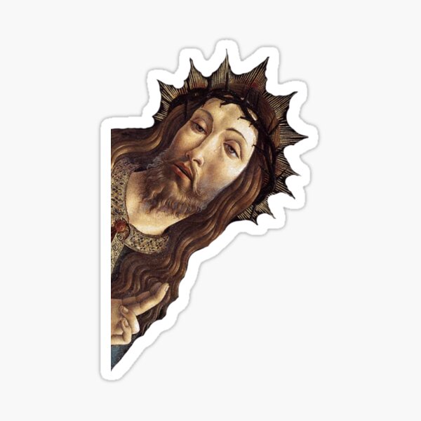 "Jesus is watching you - meme" Sticker for Sale by ghjura | Redbubble