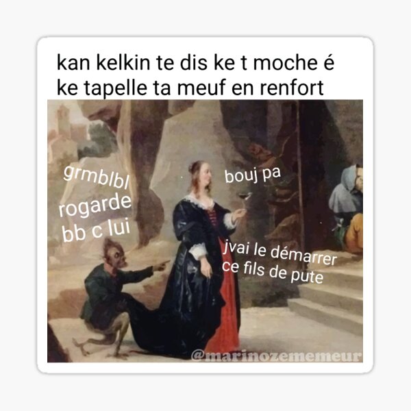 "start the fdp" Sticker by marinozememeur | Redbubble