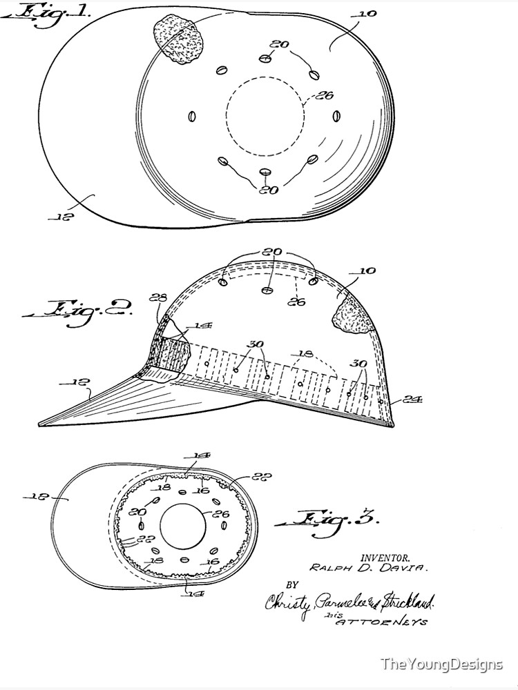 "Baseball Cap Vintage Patent Hand Drawing" Poster for Sale by ...