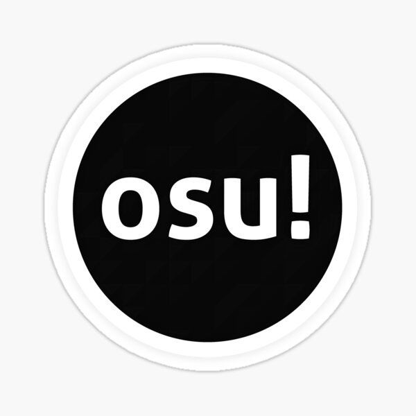 "osu logo black" Sticker by Snappery | Redbubble