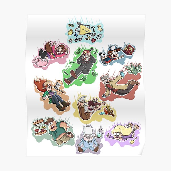 "Gravity Falling: Full Set (LIMITED EDITION)" Poster for Sale by ...