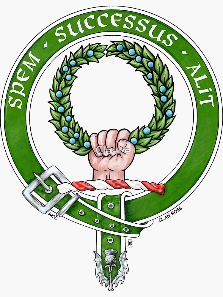 "Scottish Crest of Clan Ross" Sticker for Sale by Cleave | Redbubble