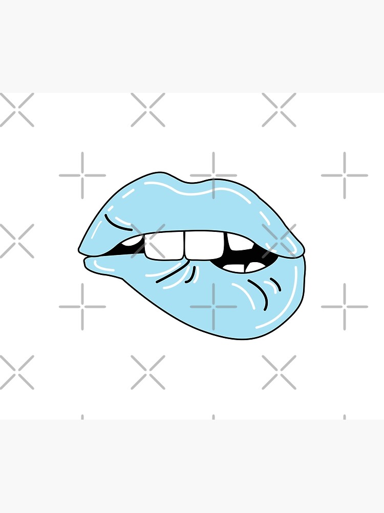 "Light Blue Lip Bite" Tapestry for Sale by jennaannx11 | Redbubble