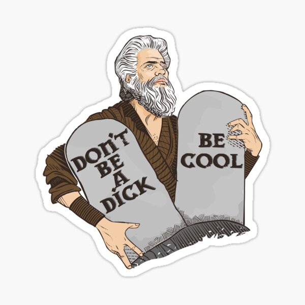 "Moses and the Two Commandments" Sticker for Sale by AMtshirts | Redbubble