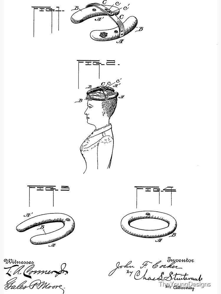 "Gravity Helmet Vintage Patent Hand Drawing" Poster by TheYoungDesigns ...