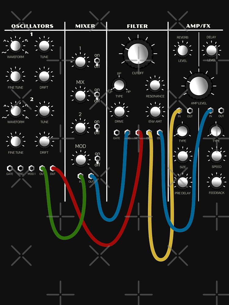 "Analog Modular Synthesizer Panel Layout for Synth Fan" Essential T ...