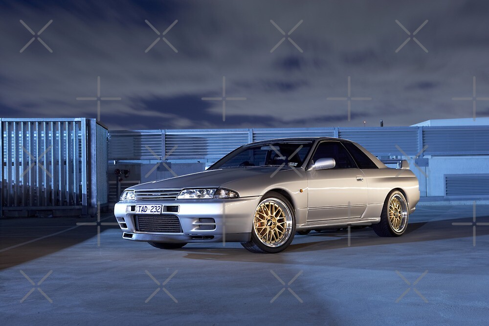 "Silver Nissan R32 Skyline GTR #3" by John Jovic | Redbubble