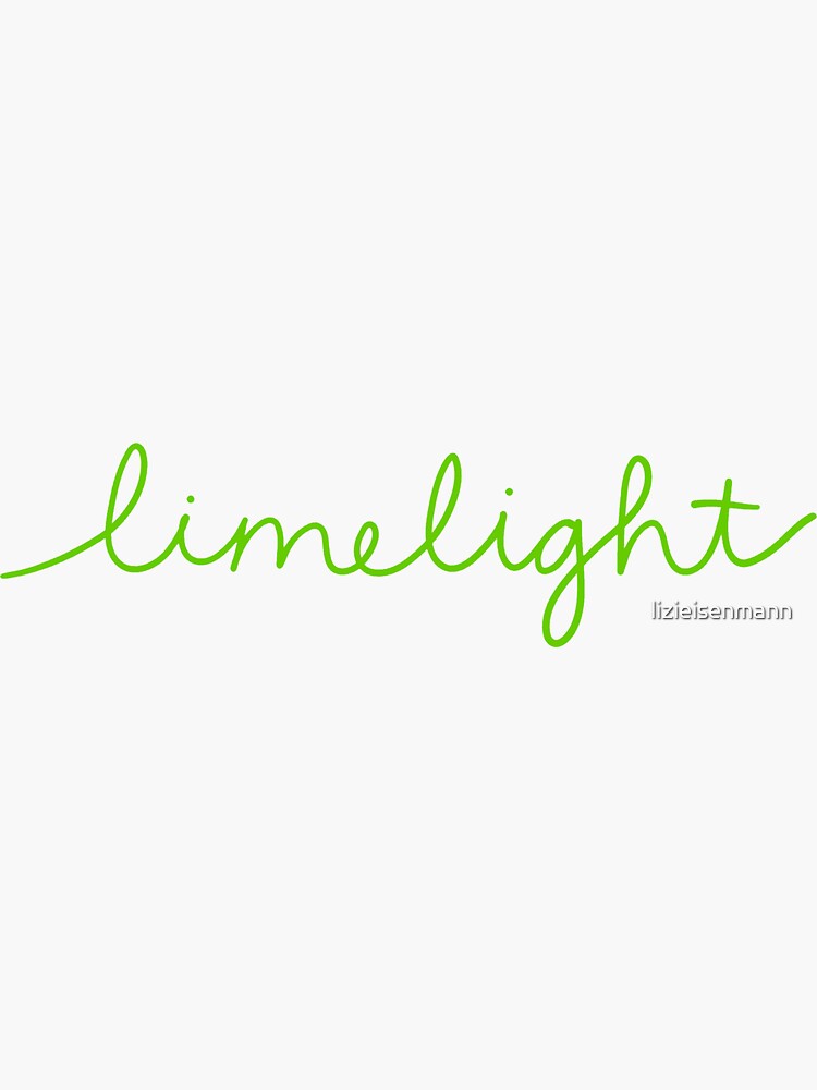 "limelight" Sticker for Sale by lizieisenmann | Redbubble