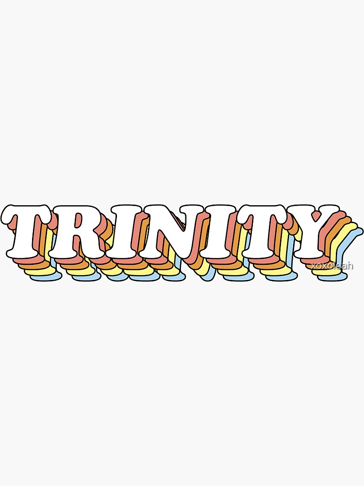 "3D Retro Rainbow Trinity" Sticker by xoxoleah | Redbubble