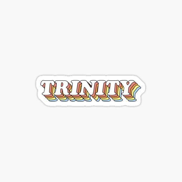 "3D Retro Rainbow Trinity" Sticker by xoxoleah | Redbubble