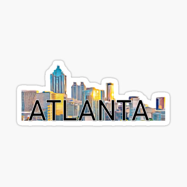 "Atlanta Sticker" Sticker by RuggedDoberman | Redbubble