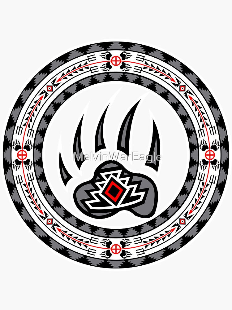 "Bear Spirit Black " Sticker for Sale by MelvinWarEagle | Redbubble
