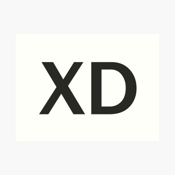 "XD Text Face - Emoticon/Emoji" Art Print for Sale by Platnix | Redbubble