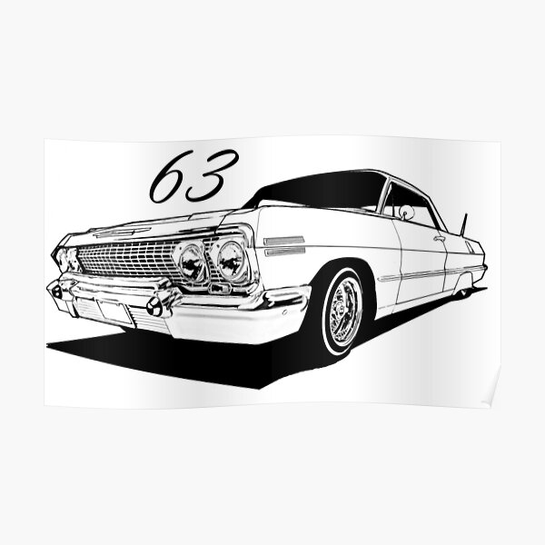 "63 Impala" Poster for Sale by ThornyroseShop | Redbubble